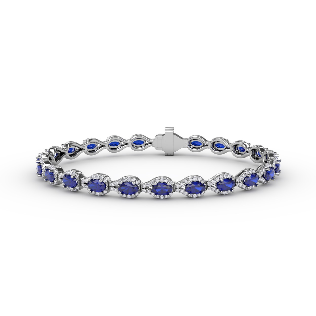 Pear-Shaped Diamond & Sapphire Bracelet - Cooper & Binkley