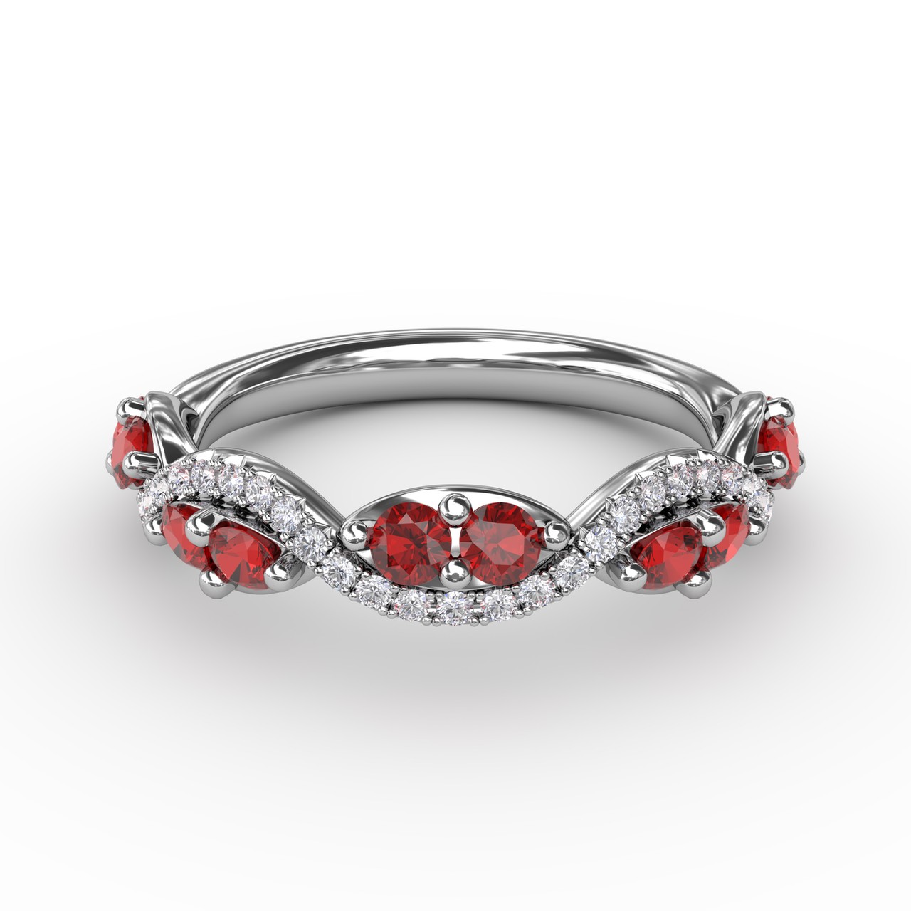 Ruby and Diamond Twist Ring - Cooper & Binkley