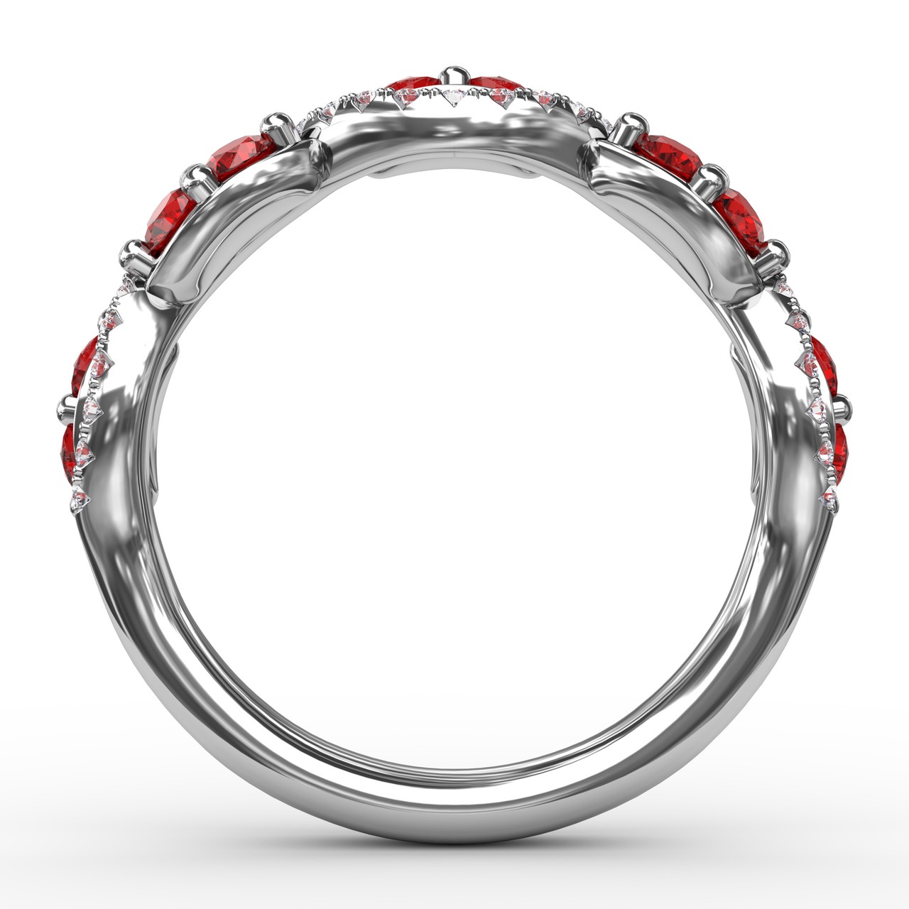 Ruby and Diamond Twist Ring - Cooper & Binkley