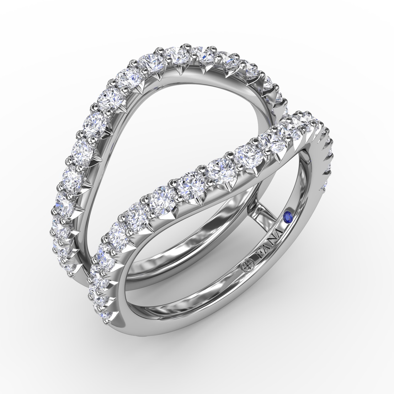 Curved Diamond Insert Ring - Cooper & Binkley